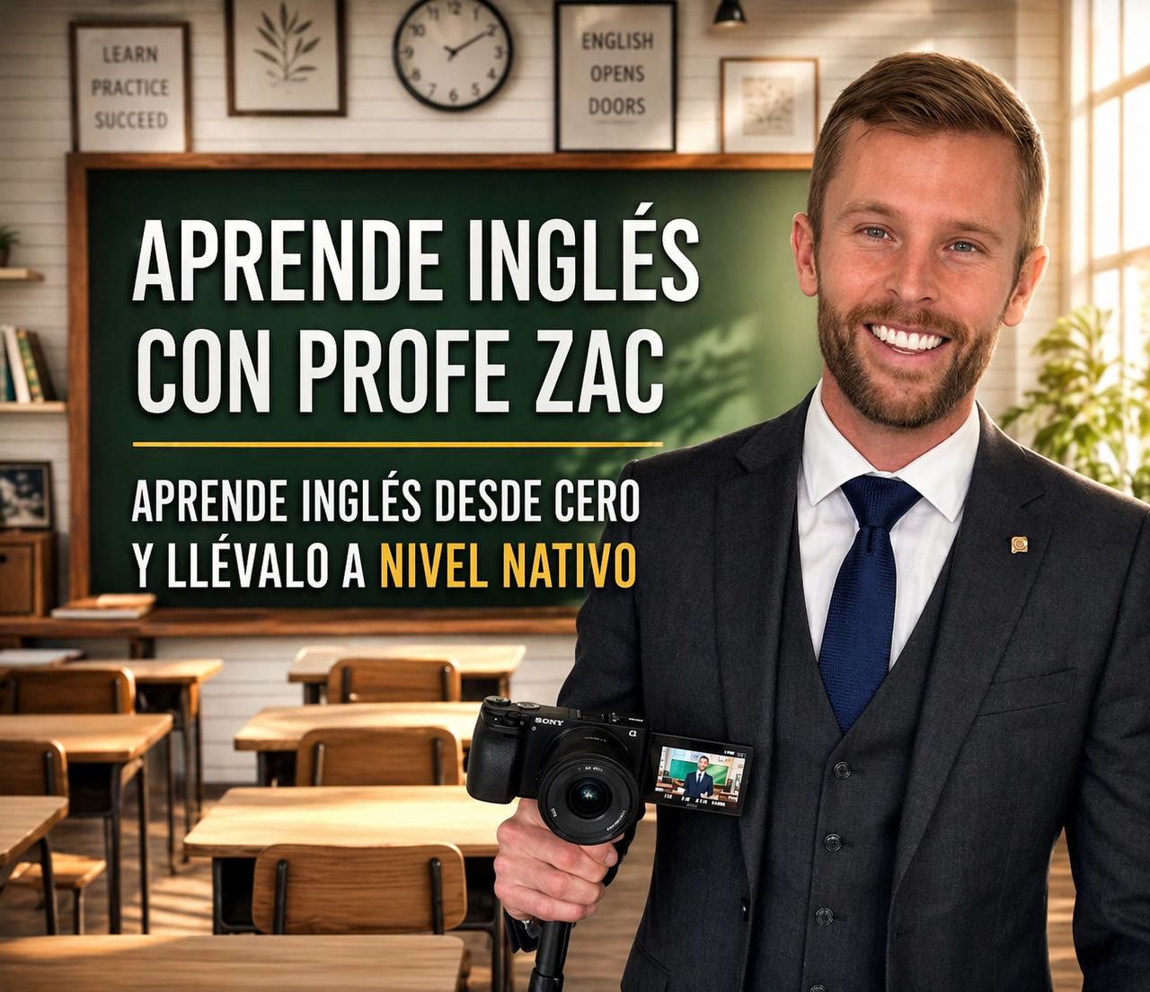 Inglés con Profe Zac — Aprende desde cero hasta nivel nativo